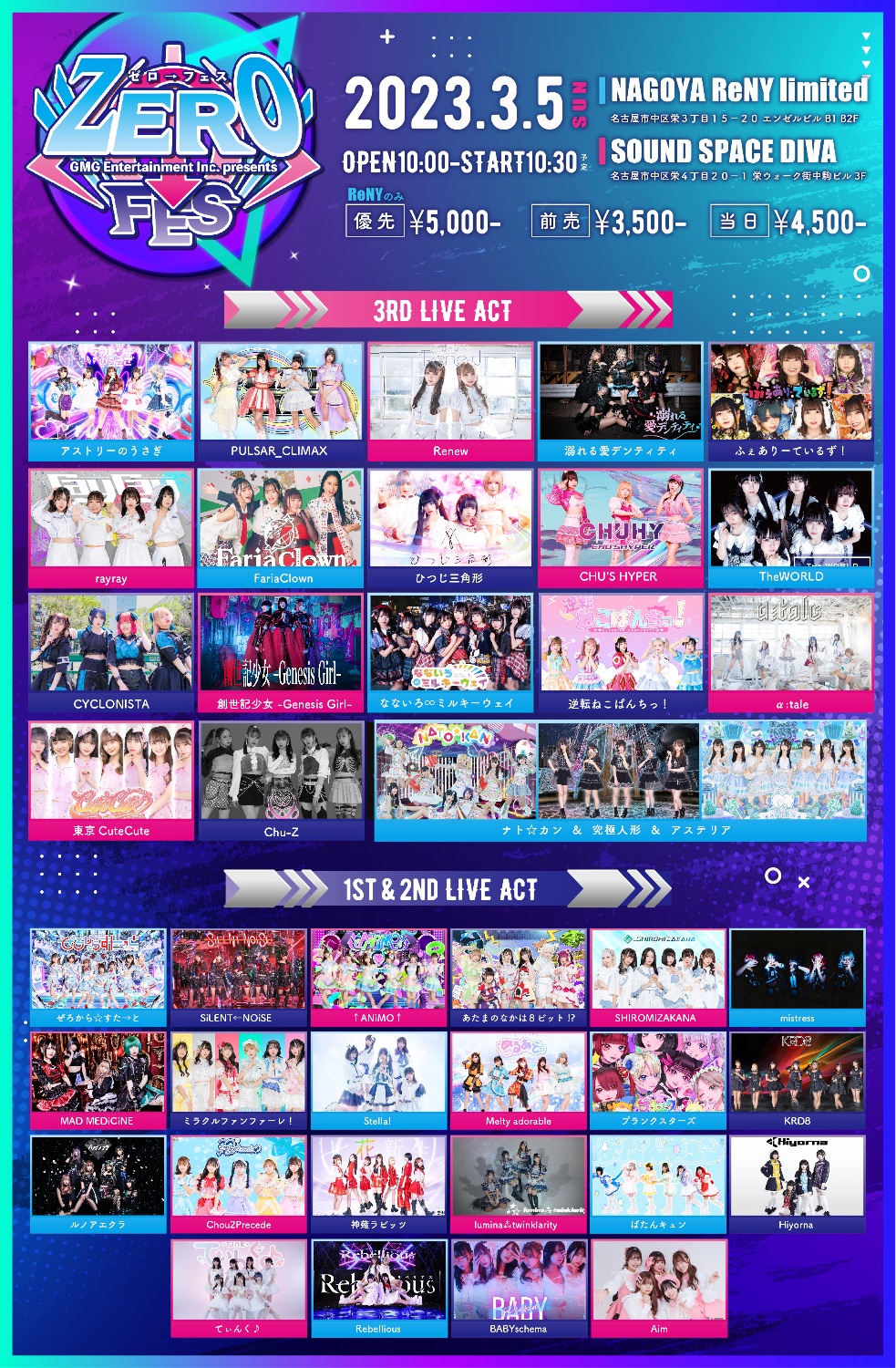 【名古屋ライブ】ZERO→FES - TimeTree