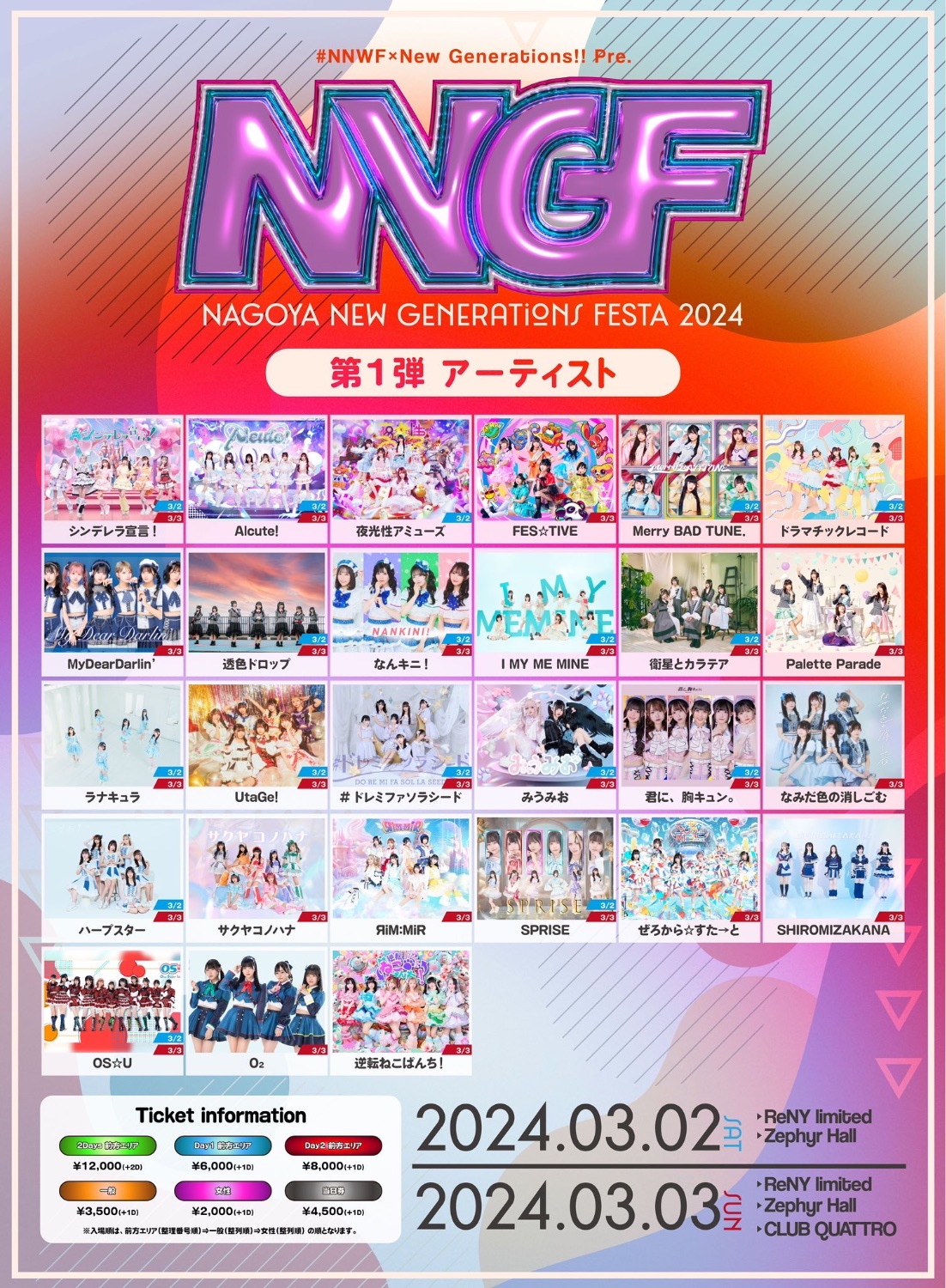 『NAGOYA New Generations FESTA 2024』@名古屋サーキット - TimeTree